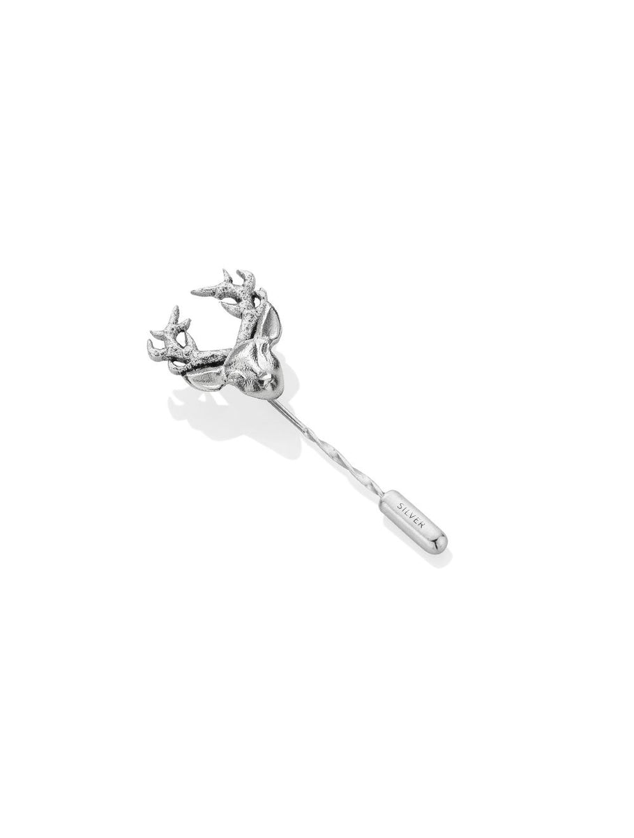Stag Head Lapel Pin | Sterling Silver | Celtic Art – Celtic Art Ltd